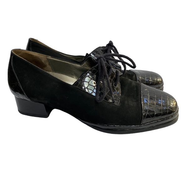 Semler | Shoes | Semler Black Leather Oxford Lace Up Shoes Size 85 ...